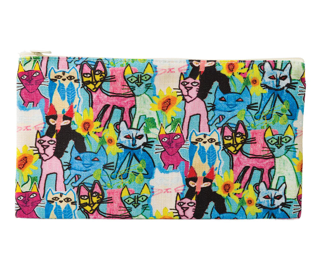 Louise All Over Cats cotton zip bag – Bayley Arts